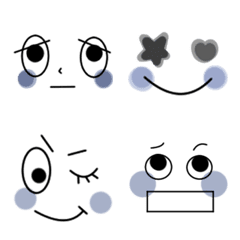 Black x face Emoji2 – LINE Emoji | LINE STORE