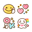 Useful adorable colorful face emoji – LINE อิโมจิ | LINE STORE