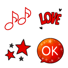 Emoji with red color – LINE Emoji | LINE STORE