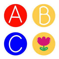 Alphabet Red Yellow Blue Color RYB emoji - LINE絵文字 | LINE STORE