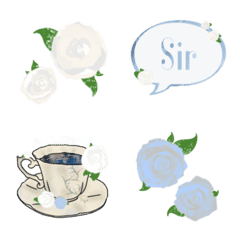 Blue rose . – LINE อิโมจิ | LINE STORE