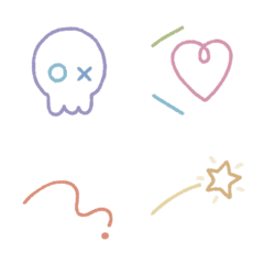 Colorful and loose line drawing emoji – LINE Emoji | LINE STORE