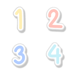 One Two Three Four 1234 #2 – LINE Emoji | LINE STORE