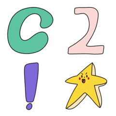 Alphabet and number emoji – LINE表情貼 | LINE STORE