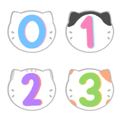 number in cat – LINE Emoji | LINE STORE