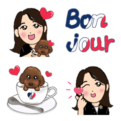 Minamin's French emoji – LINE表情貼 | LINE STORE