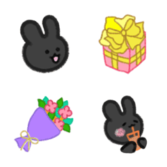 2023. The Black Rabbit Moni – LINE Emoji | LINE STORE