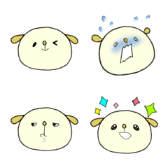 Round and cute dog emoji – LINE Emoji | LINE STORE