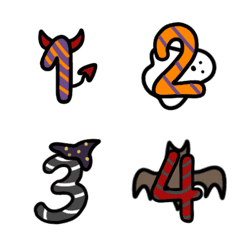 123 Halloween! - LINE絵文字 | LINE STORE