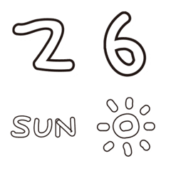 123數字年月 – LINE表情貼 | LINE STORE