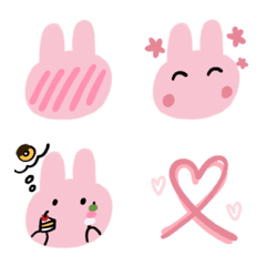 PINK PINK PINK RABBIT - LINE絵文字 | LINE STORE