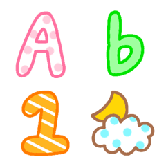 Alphabet & Numbers. – LINE Emoji | LINE STORE