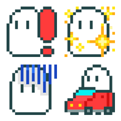 Pixel Ghost – LINE Emoji | LINE STORE