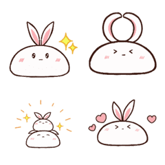 rice-cake rabbit – LINE อิโมจิ | LINE STORE