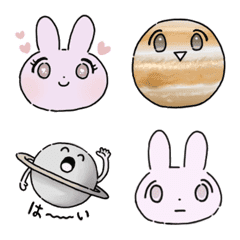Solar system & Rabbits (Revised version) – LINE表情貼 | LINE STORE