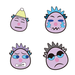 Purple genius - LINE絵文字 | LINE STORE