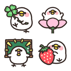 Rounded bird animated emoji spring – LINE Emoji | LINE STORE