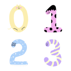 0-9 cutie number - LINE絵文字 | LINE STORE