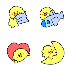 Fluffy Friends chicks, fluffy – LINE表情貼 | LINE STORE