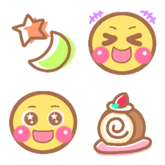 Smiley with star twinkle eyes. – LINE Emoji | LINE STORE