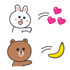 LINE FRIENDS throwing emoji – LINE 이모티콘 | LINE STORE