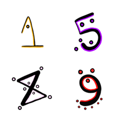 Number with dots 0-9 – LINE表情貼 | LINE STORE