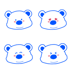 Various Blue Bears – LINE Emoji | LINE STORE