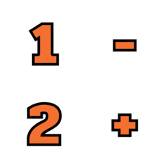 Package Orange number 1 – LINE表情貼 | LINE STORE