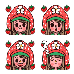 Strawberry Country Ichigo-chan Emoji – LINE อิโมจิ | LINE STORE
