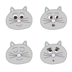 moody cat face – LINE Emoji | LINE STORE