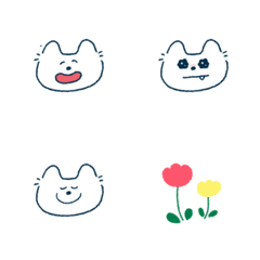 WhiteCatEmojidayo – LINE Emoji | LINE STORE