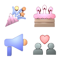 Trendy 3d metal emoticons – LINE表情貼 | LINE STORE