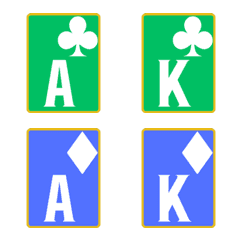 set cards club and diamonds – LINE อิโมจิ | LINE STORE