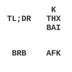 Internet Slang & Abbreviation (Dark) – LINE表情貼 | LINE STORE