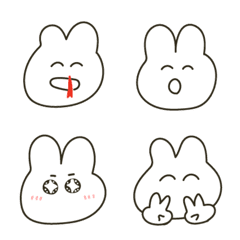 A very relaxed rabbit Emoji | Yabe-LINE貼圖代購 | 台灣No.1，最便宜高效率的代購網