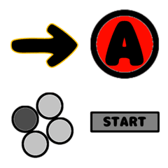 fighting game command buttons – LINE Emoji | LINE STORE