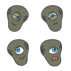 Alien with one eye – LINE 이모티콘 | LINE STORE