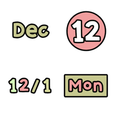 December Dec month date day EN – LINE Emoji | LINE STORE