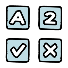 blue Letters emoji – LINE Emoji | LINE STORE