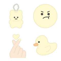 Pastel yellow emoji. | Yabe-LINE貼圖代購 | 台灣No.1，最便宜高效率的代購網