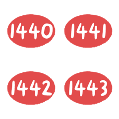 Fiery red 1440-1479 number emoji – LINE Emoji | LINE STORE