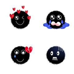 Black Puff Emoji – LINE表情貼 | LINE STORE