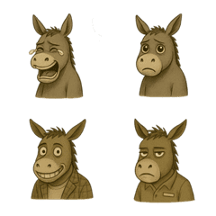 jSilent Donkey: Deadpan Daily Emotions – LINE Emoji | LINE STORE