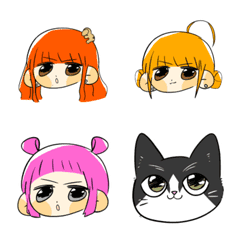 Japanese KawaiiGirl C Chan EMOJI Series1 – LINE表情貼 | LINE STORE