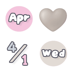 April Apr calendar Emoji en – LINE Emoji | LINE STORE