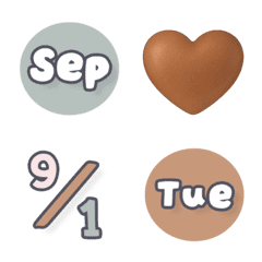 September Sep calendar Emoji en – LINE อิโมจิ | LINE STORE