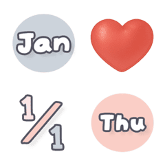 January Jan calendar Emoji en – LINE Emoji | LINE STORE