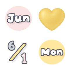 June Jun calendar Emoji en – LINE Emoji | LINE STORE