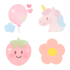 Dreamy cute emoji | Yabe-LINE貼圖代購 | 台灣No.1，最便宜高效率的代購網