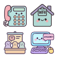 Kawaii Office Vibes Emoji – LINE อิโมจิ | LINE STORE